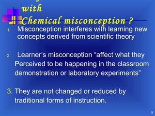 Misconception in chemistry ppt | PPT | Educational Assessment | Education