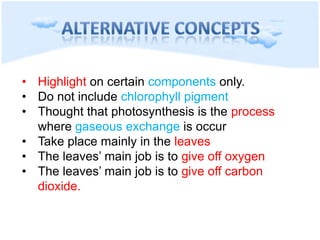 Misconception of biology student | PPT