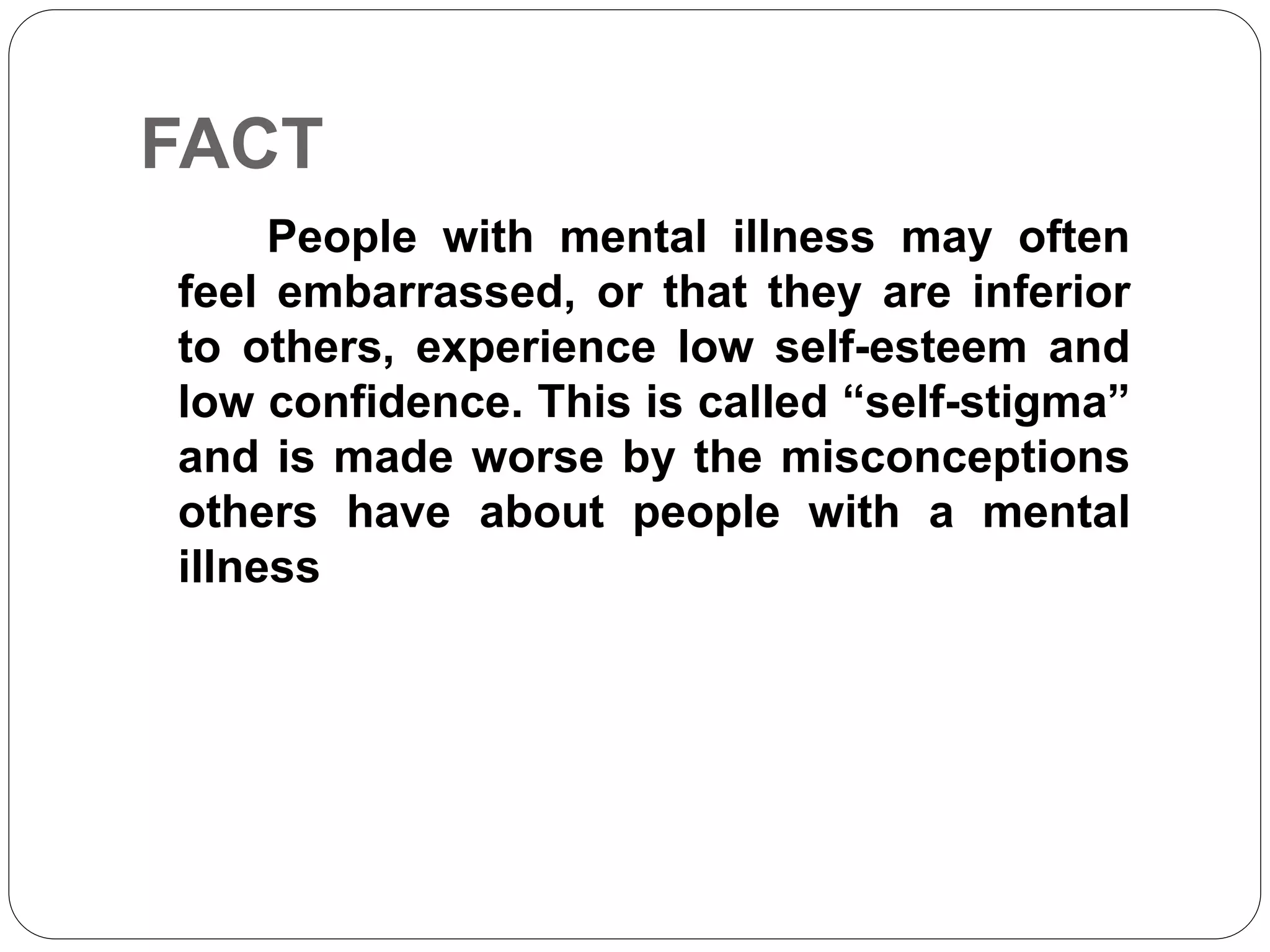 Misconception of mental illness | PPTX