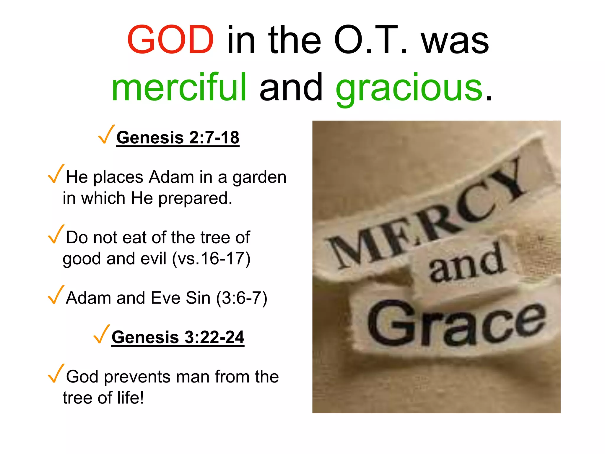 Misconceptions about God (O.T.) | PPTX