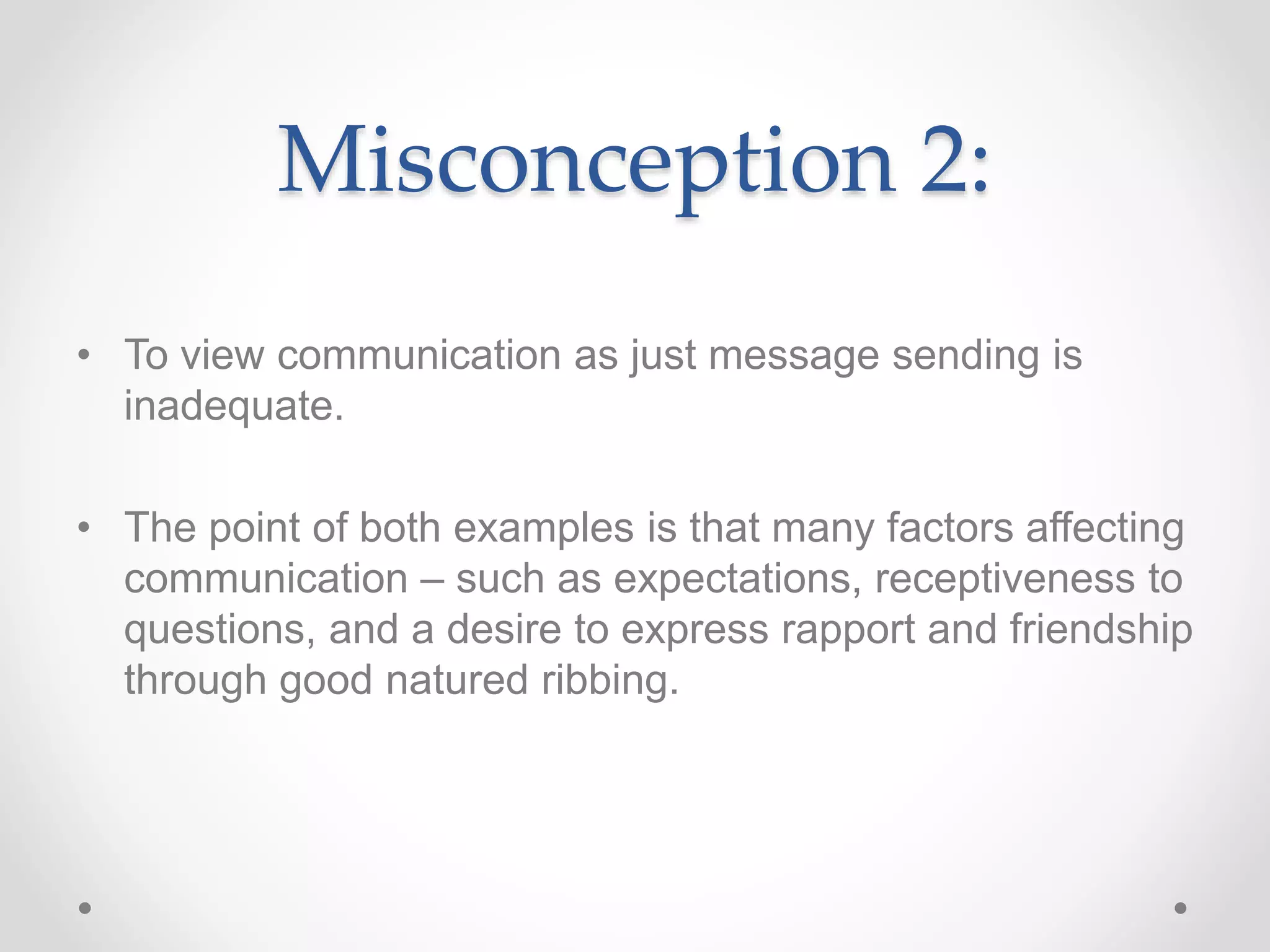 Misconceptions about Managerial Communication ppt | PPTX | Executive ...