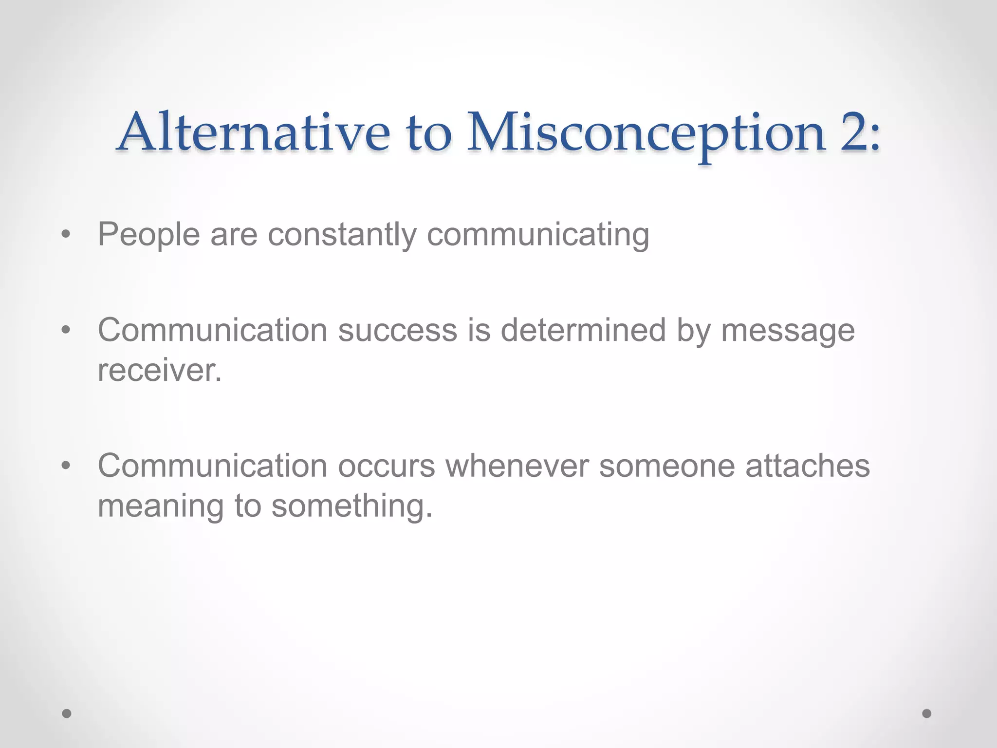Misconceptions about Managerial Communication ppt | PPTX | Executive ...