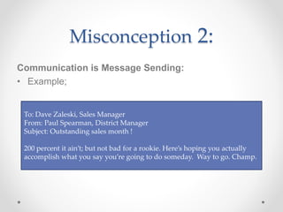 Misconceptions about Managerial Communication ppt | PPTX | Executive ...
