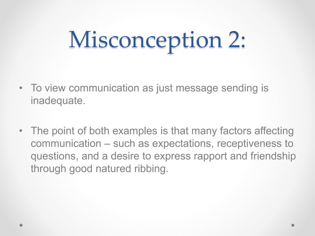 Misconceptions about Managerial Communication ppt | PPT