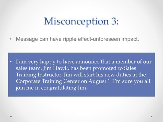 Misconceptions about Managerial Communication ppt | PPT