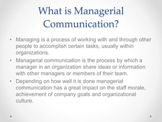 Misconceptions about Managerial Communication ppt | PPTX | Executive ...