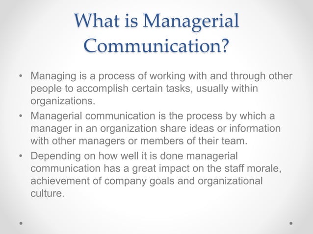 Misconceptions about Managerial Communication ppt | PPT