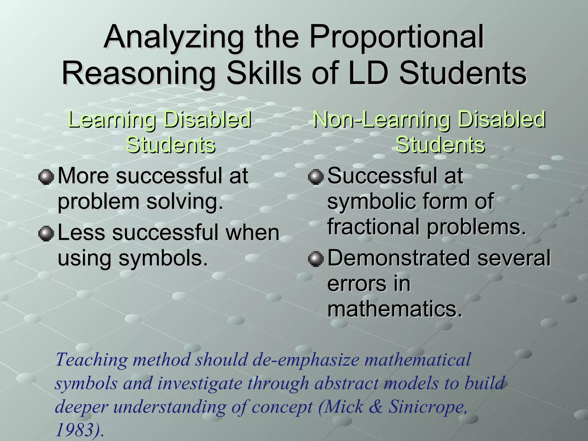 Misconceptions involving ratio and proportion | PPT