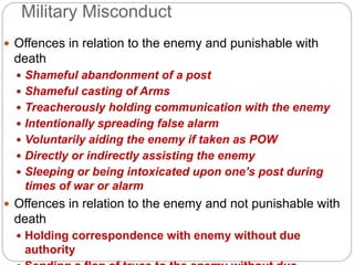 Misconduct behaviours in armed forces | PPT