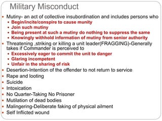 Misconduct behaviours in armed forces | PPT