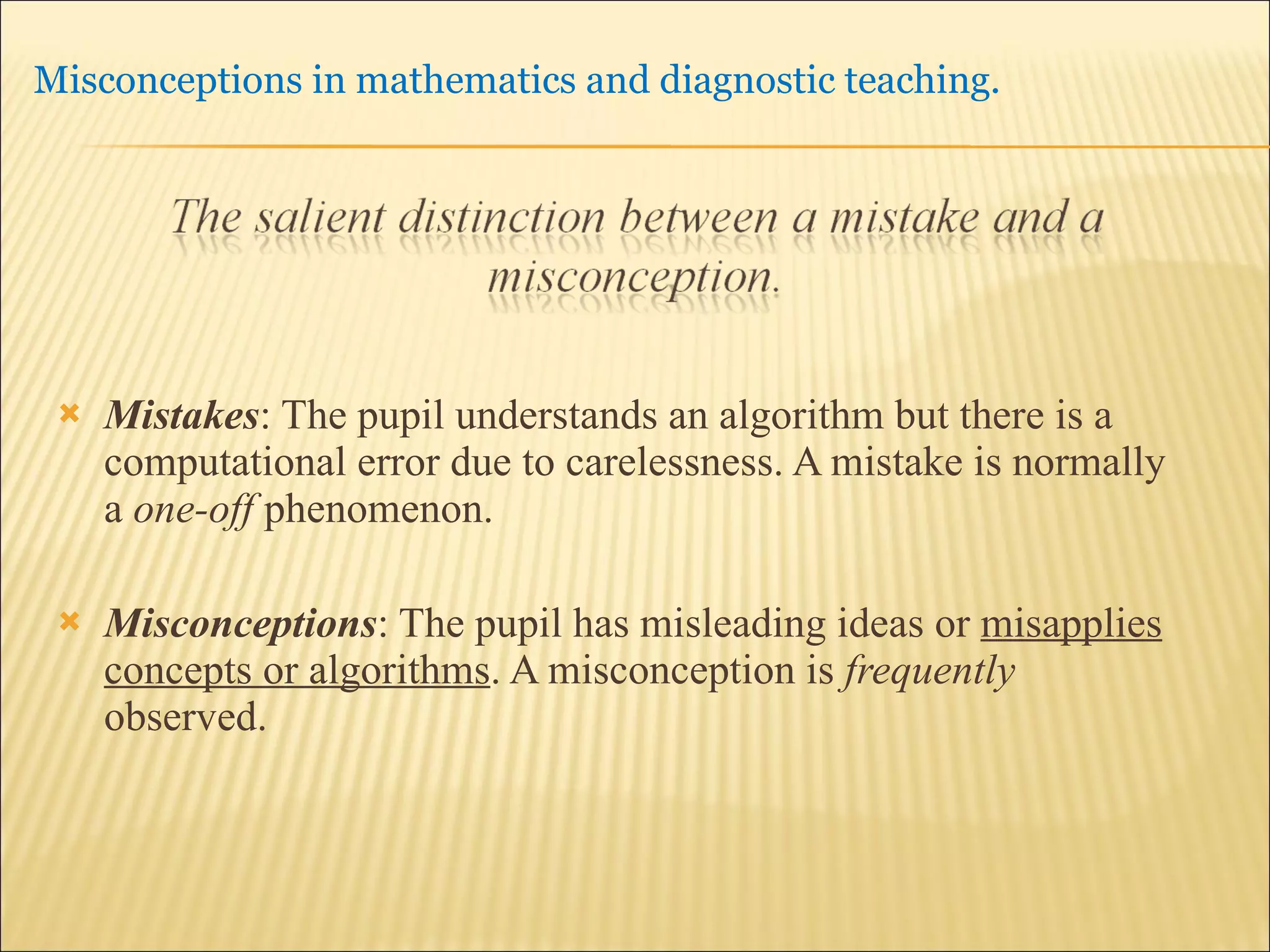 Misconceptions in mathematics | PPT