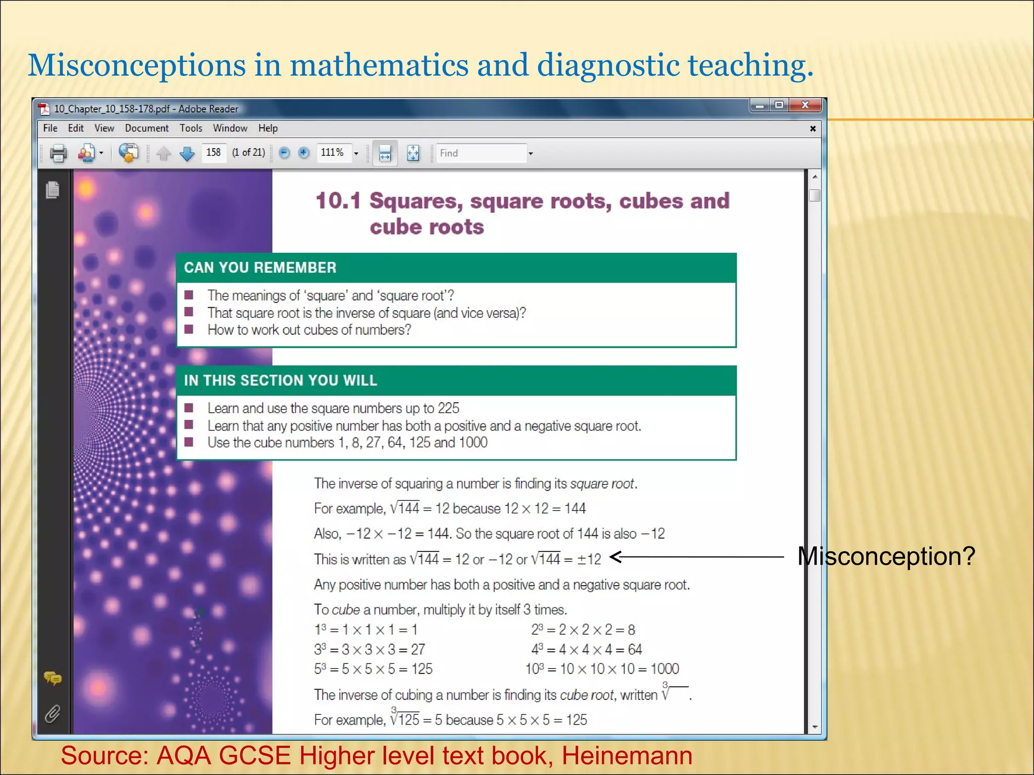 Misconceptions in mathematics | PPT