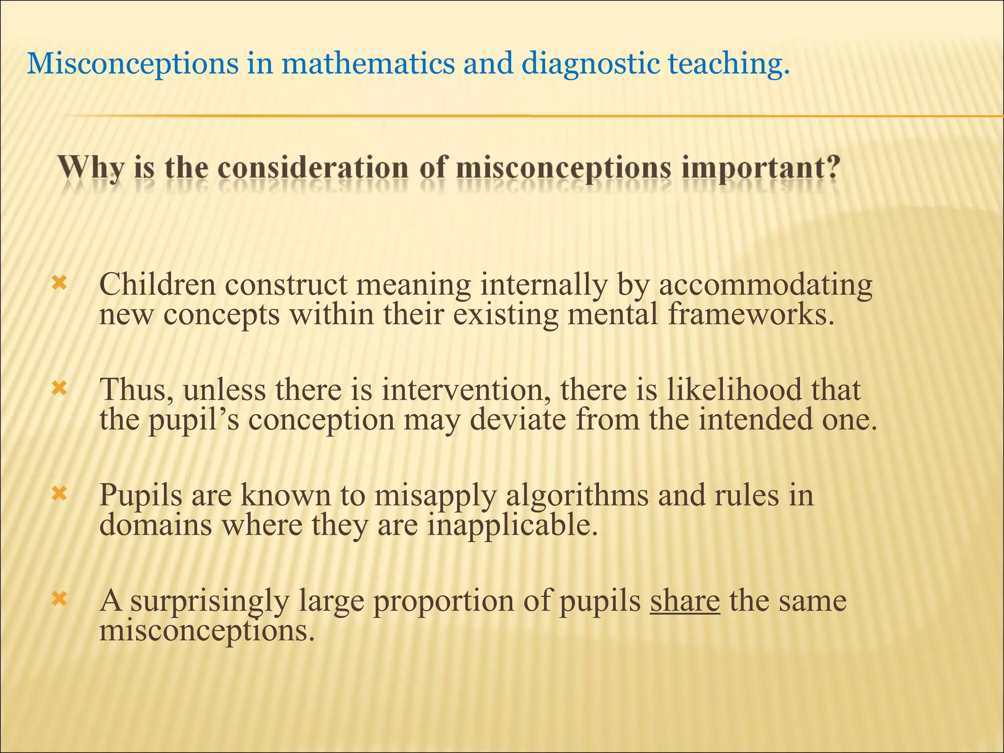 Misconceptions in mathematics | PPT