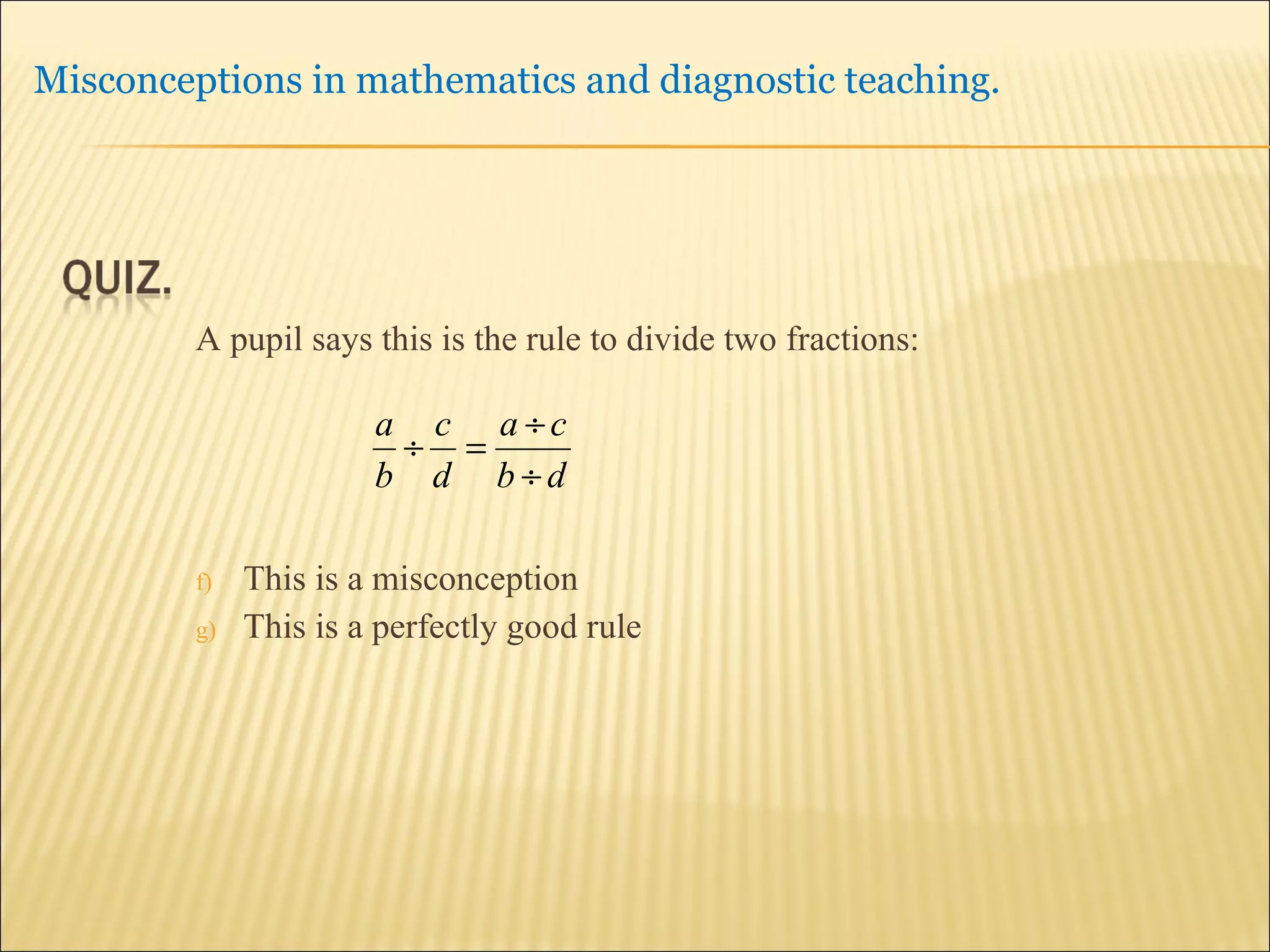 Misconceptions in mathematics | PPT