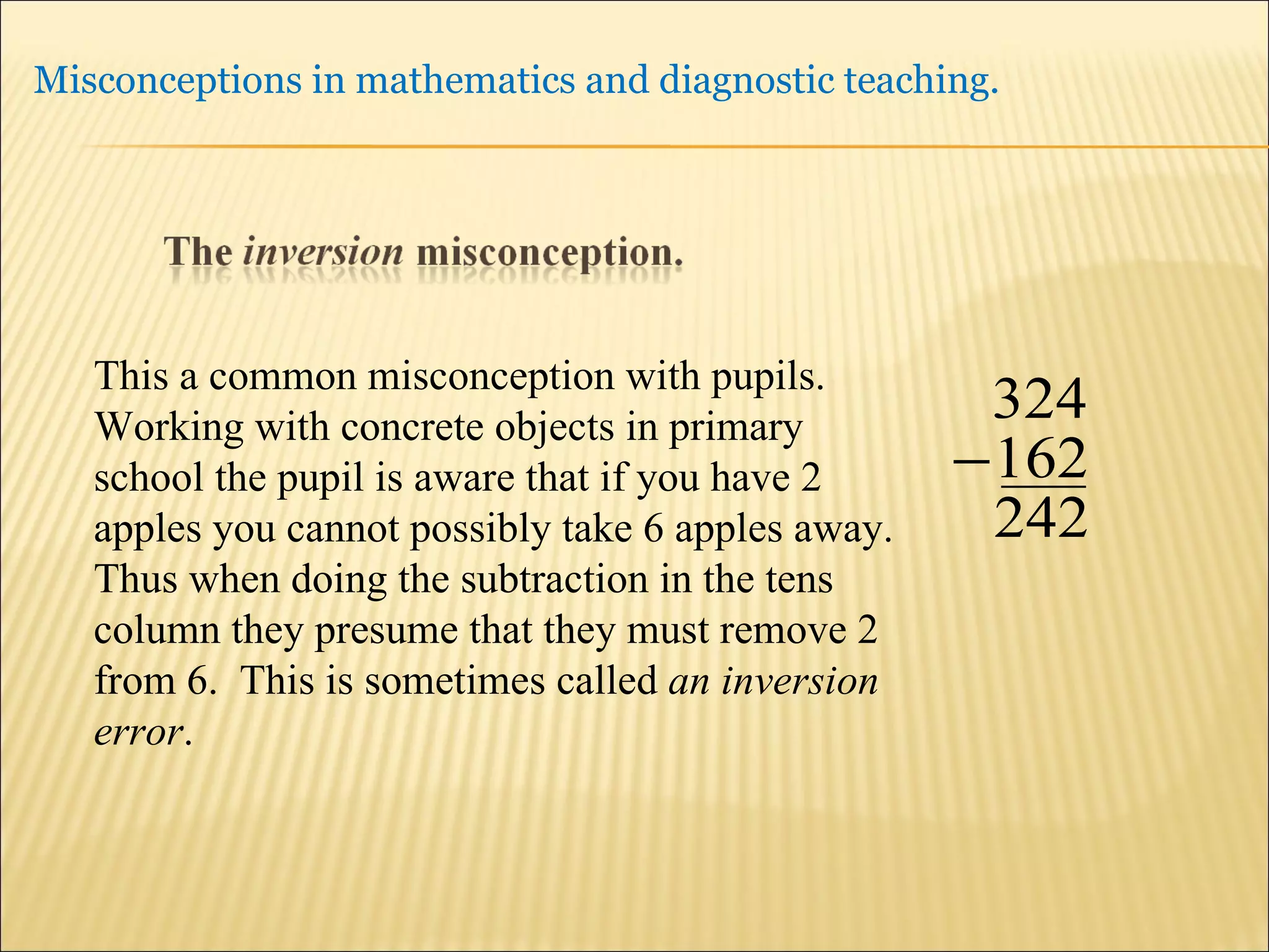 Misconceptions in mathematics | PPT