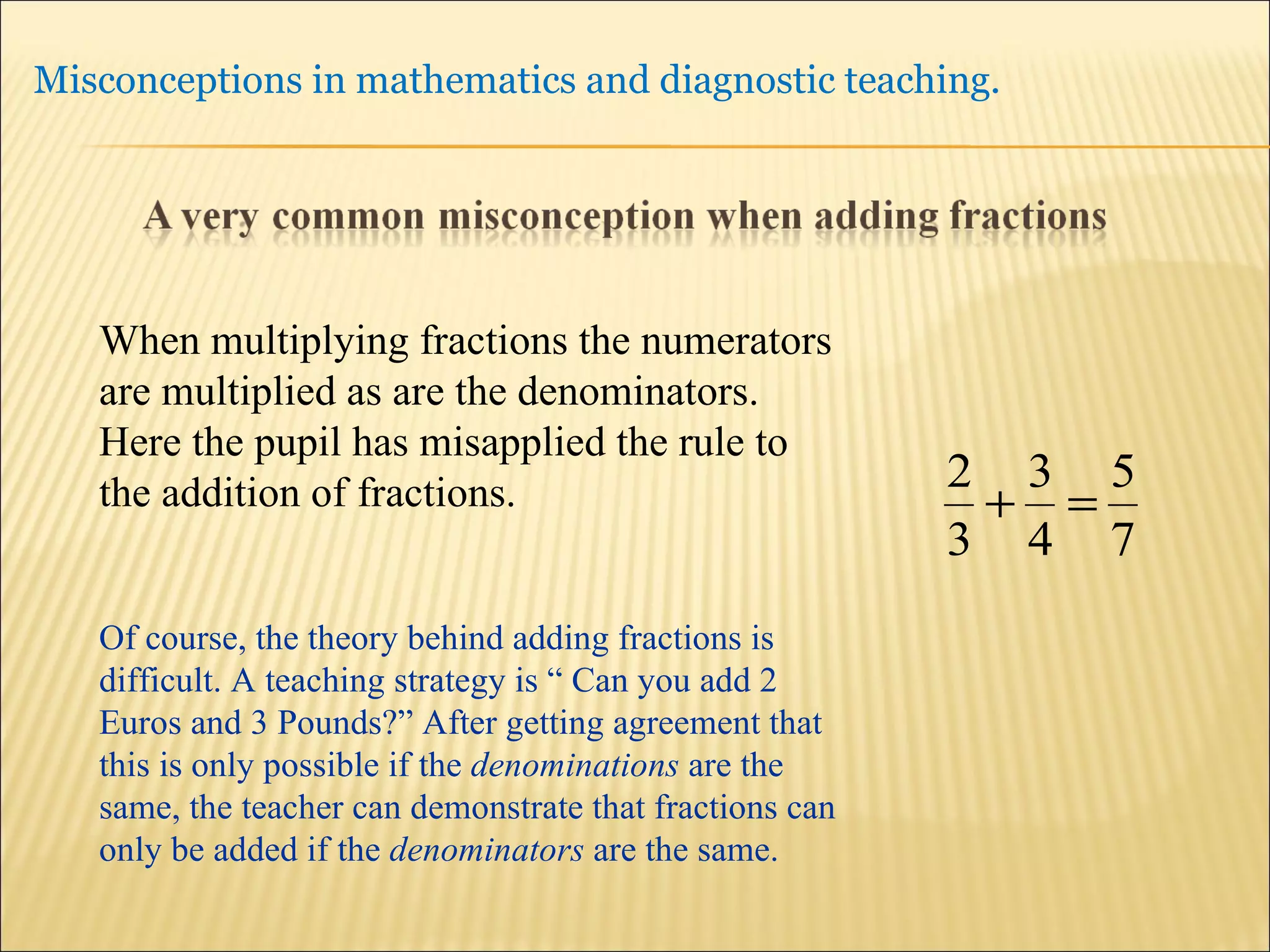 Misconceptions in mathematics | PPT