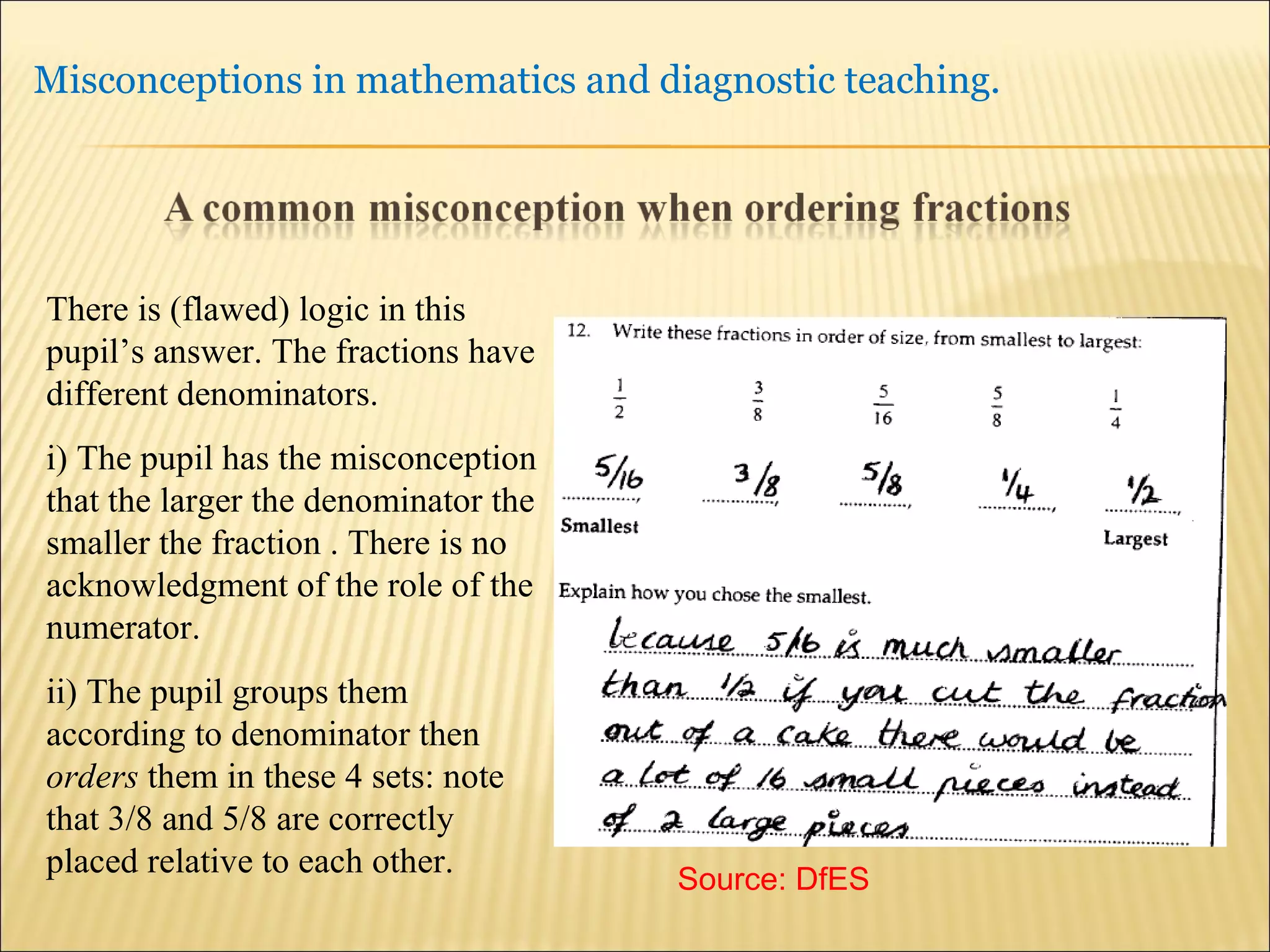 Misconceptions in mathematics | PPT