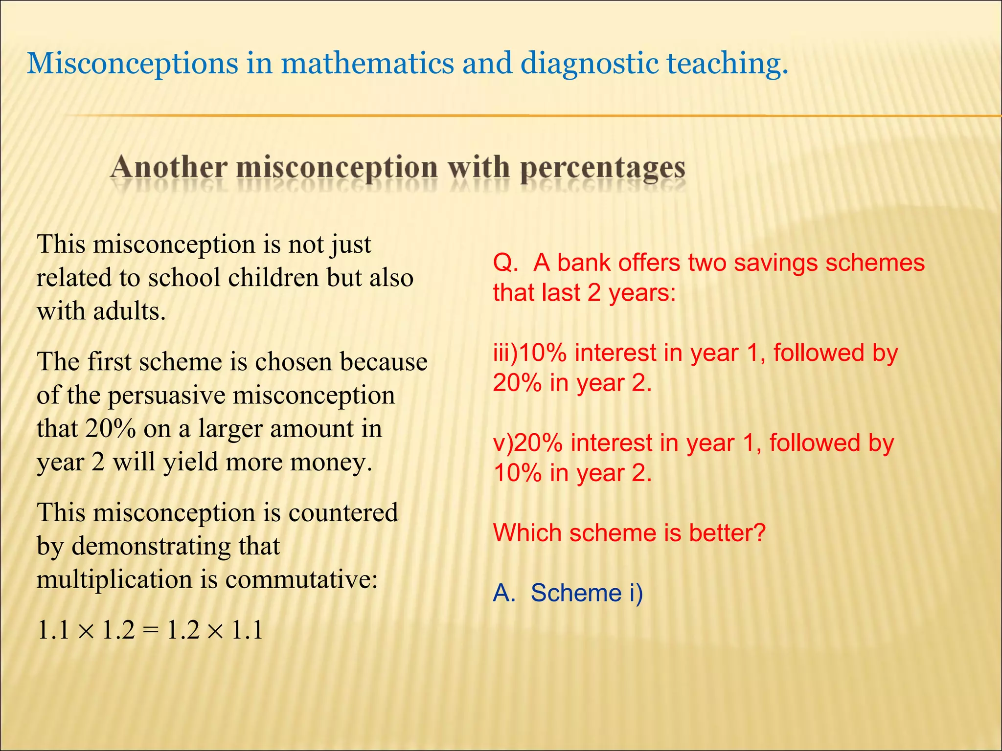 Misconceptions in mathematics | PPT