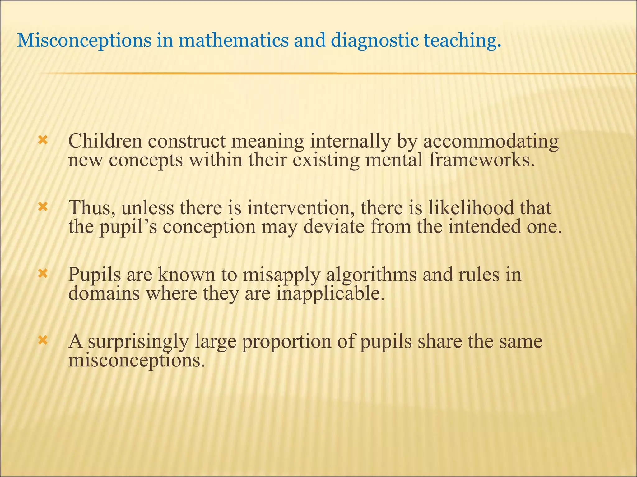 Misconceptions in mathematics | PPT