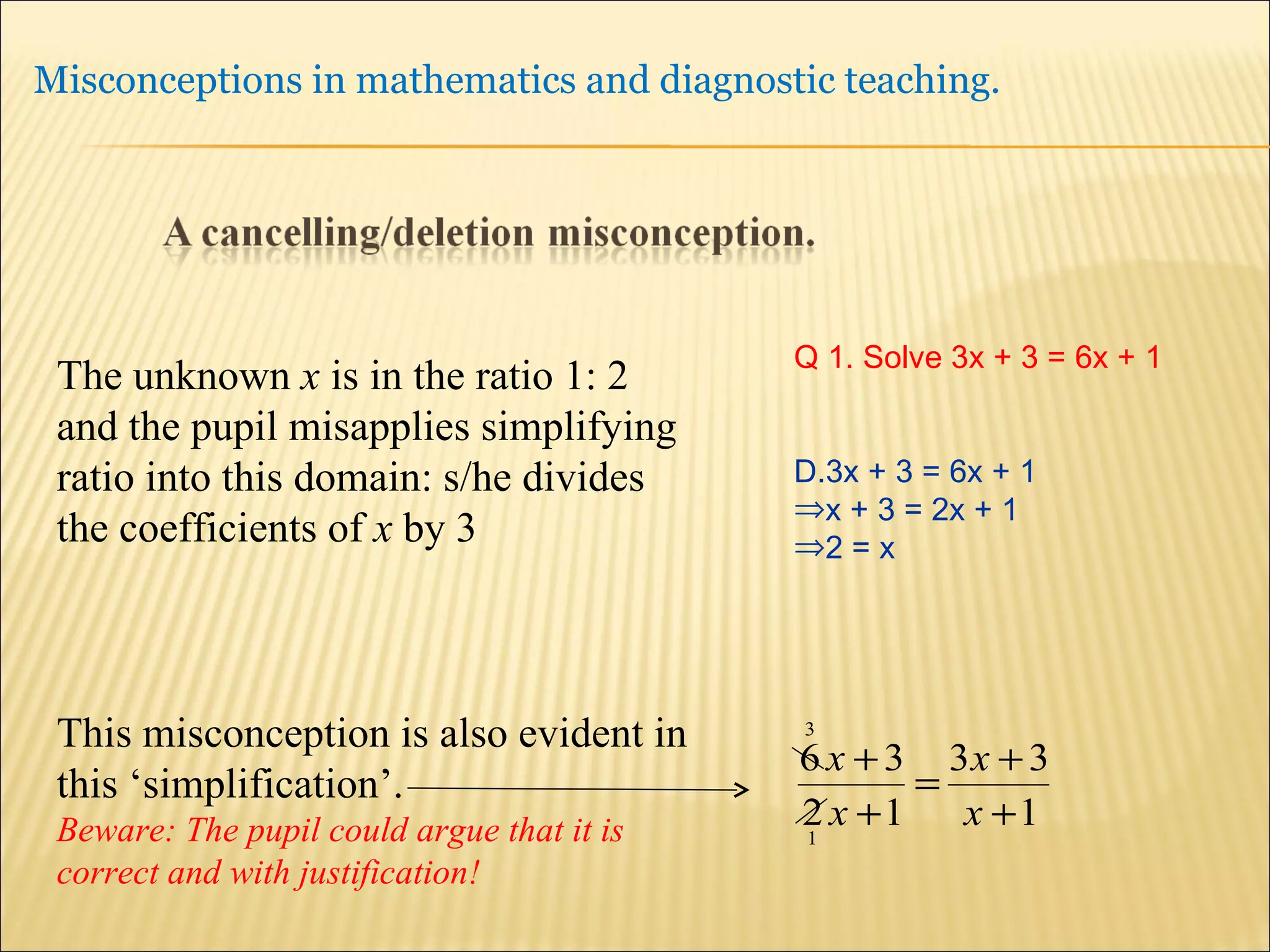 Misconceptions in mathematics | PPT