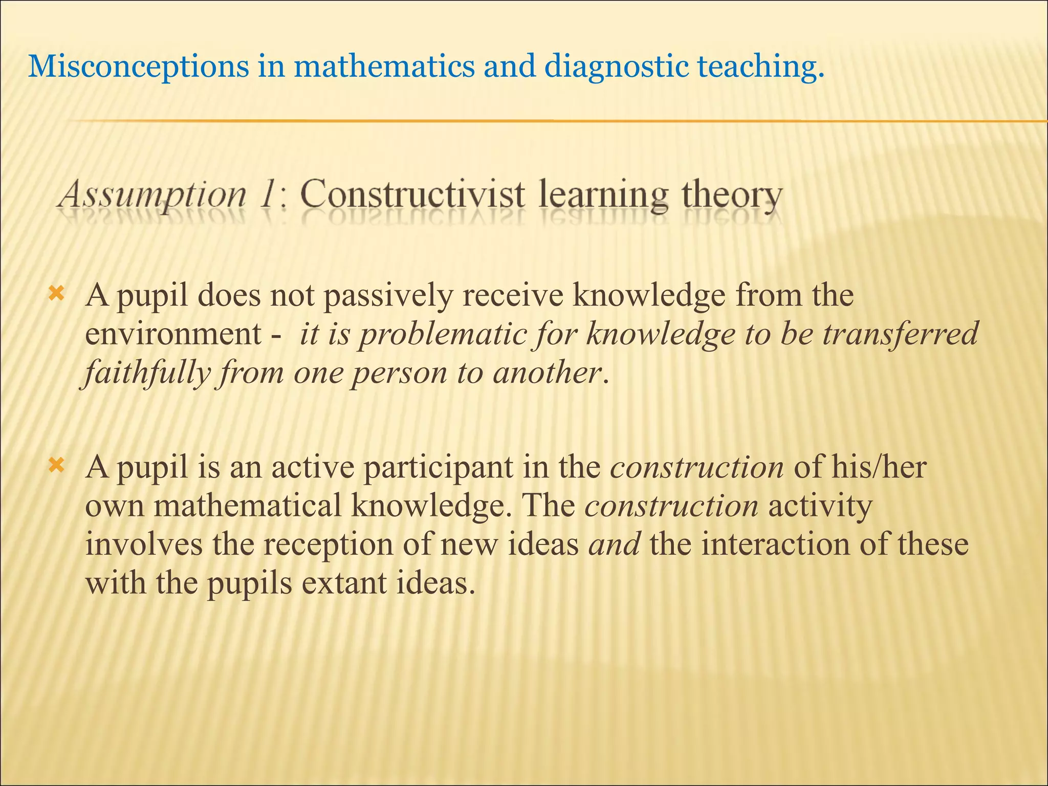 Misconceptions in mathematics | PPT