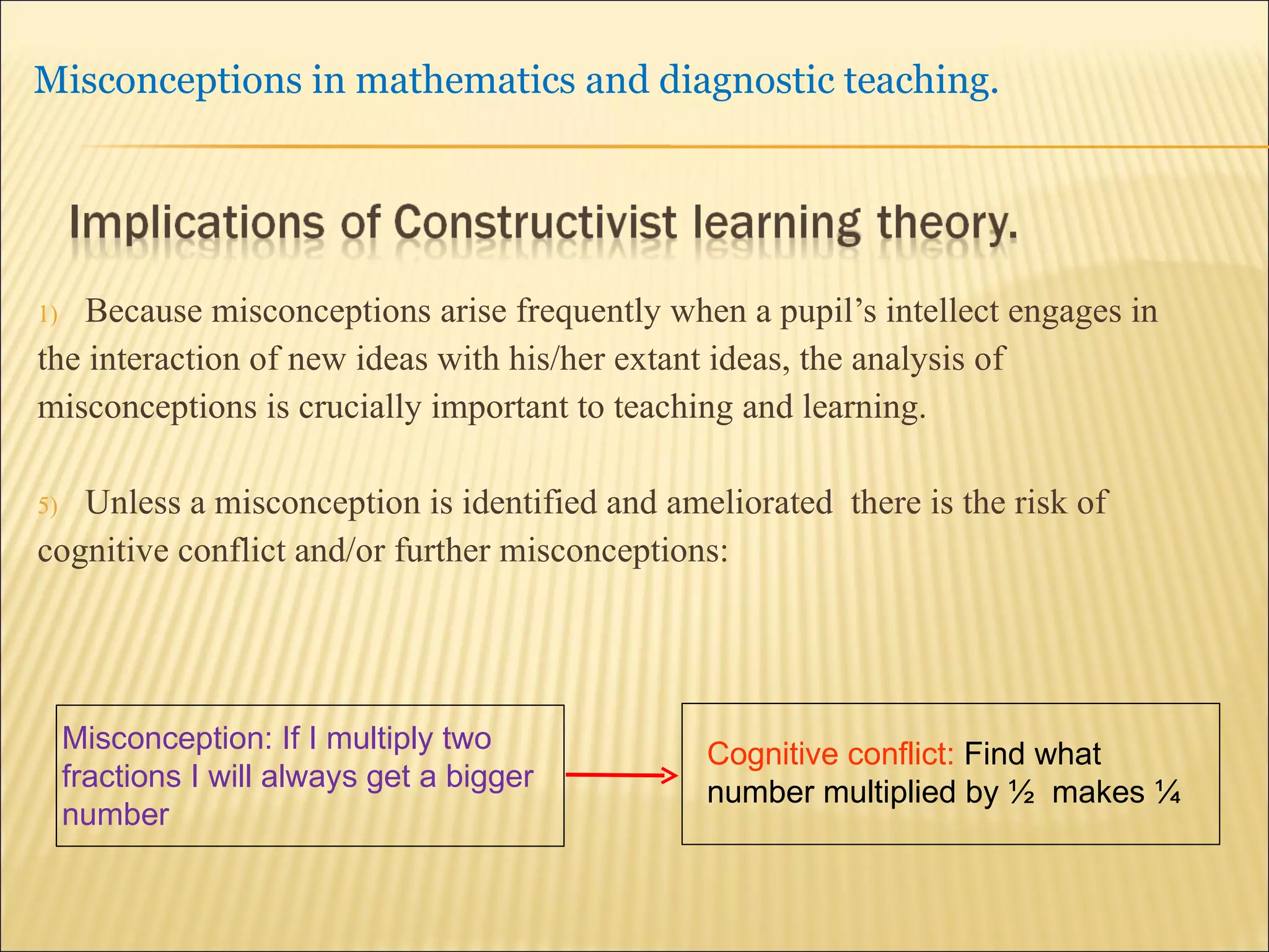 Misconceptions in mathematics | PPT
