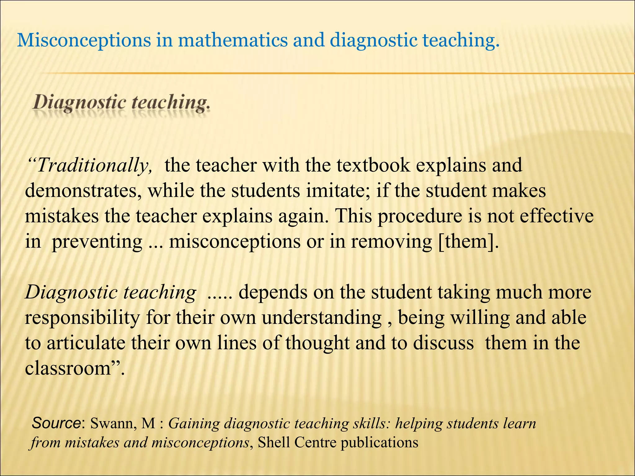 Misconceptions in mathematics | PPT