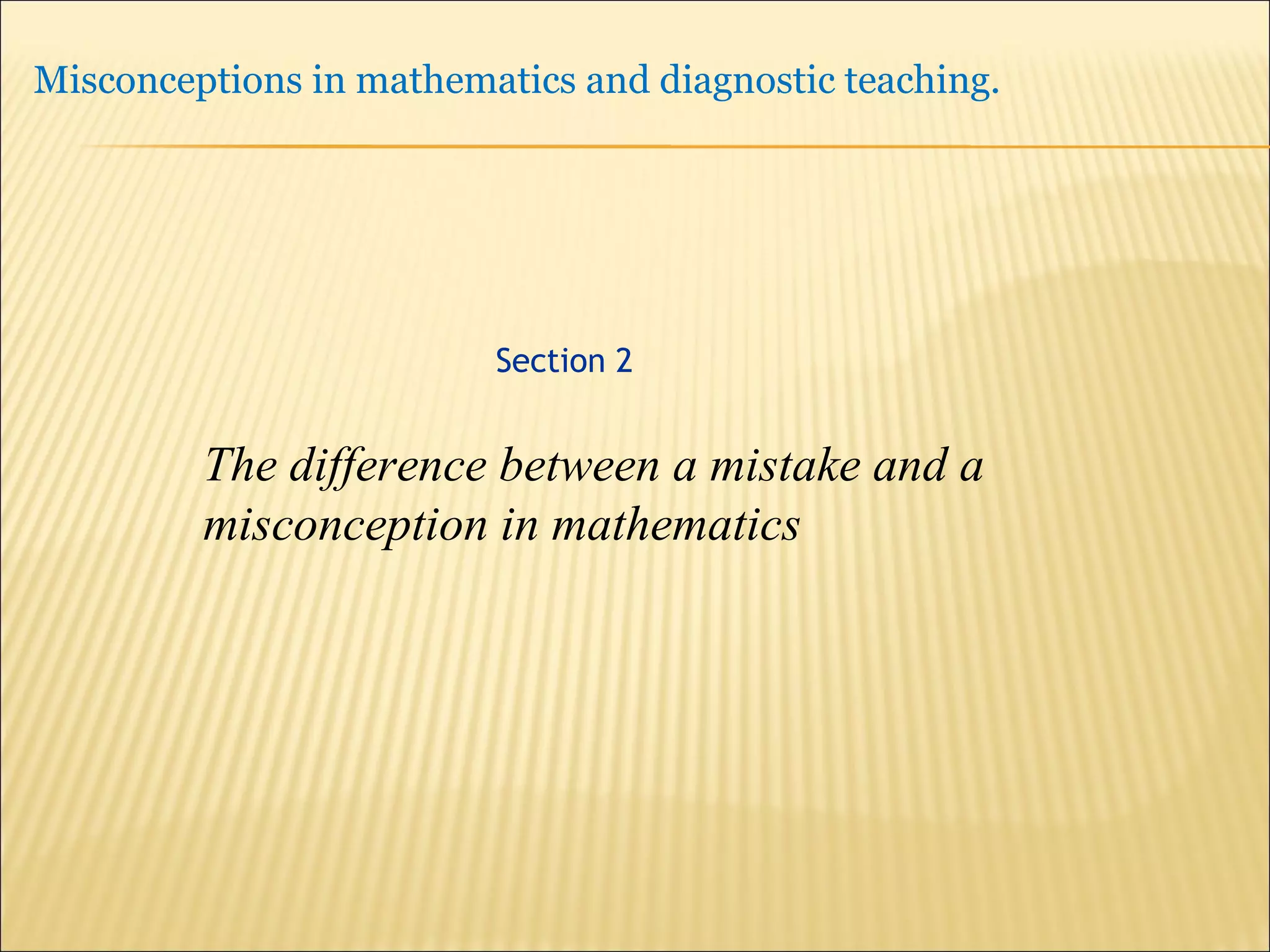 Misconceptions in mathematics | PPT