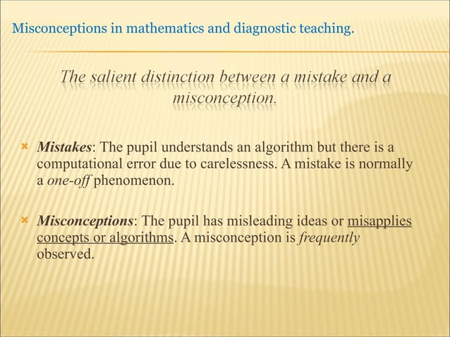 Misconceptions in mathematics | PPT
