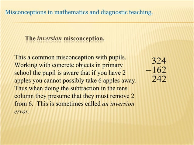 Misconceptions in mathematics | PPT