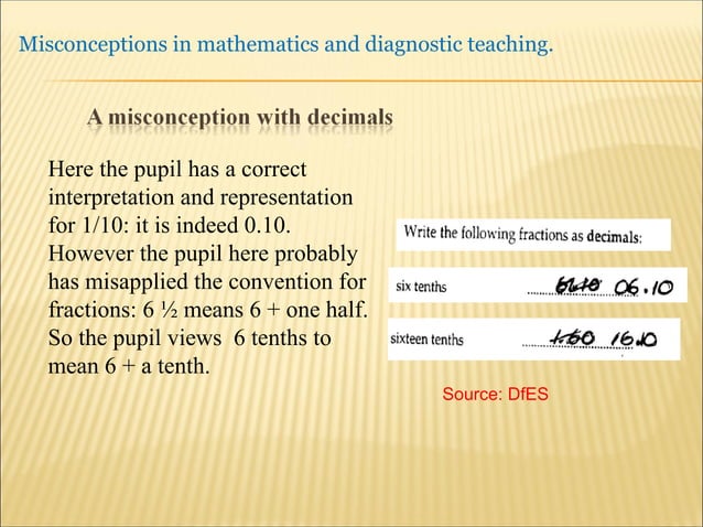 Misconceptions in mathematics | PPT