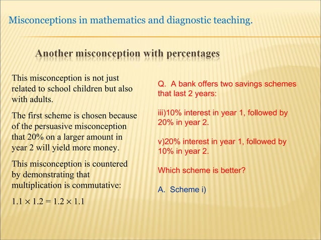 Misconceptions in mathematics | PPT