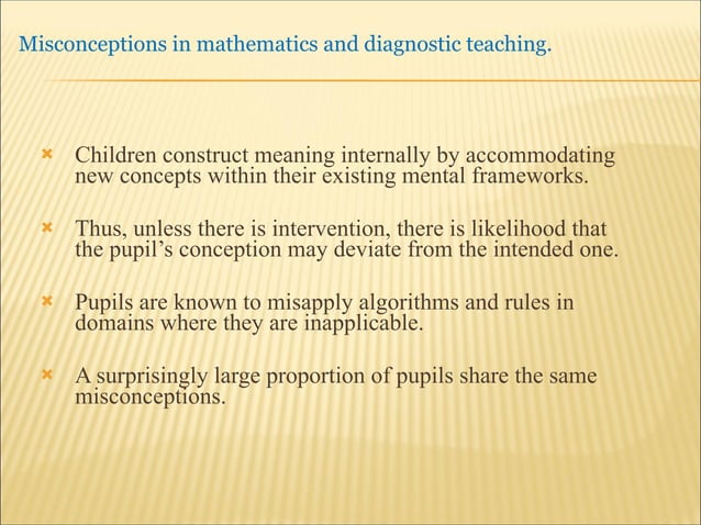 Misconceptions in mathematics | PPT