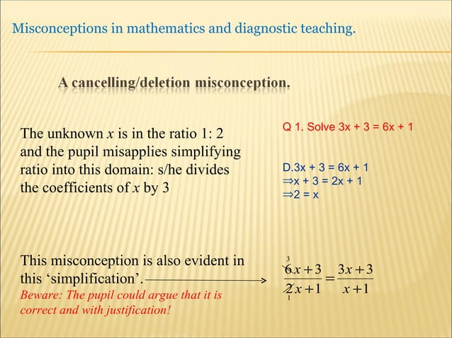 Misconceptions in mathematics | PPT
