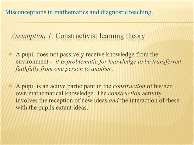 Misconceptions in mathematics | PPT
