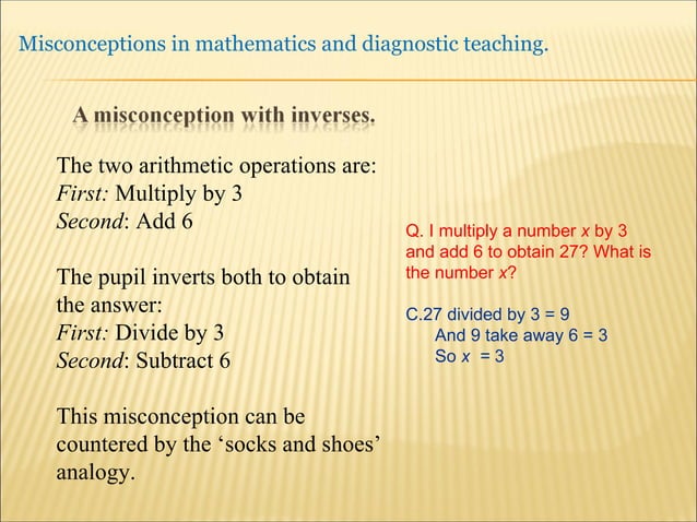 Misconceptions in mathematics | PPT