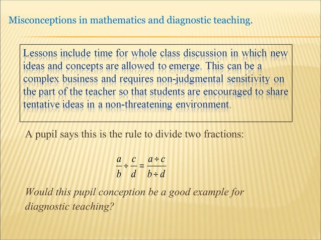 Misconceptions in mathematics | PPT