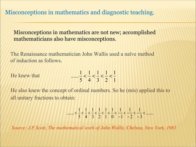 Misconceptions in mathematics | PPT