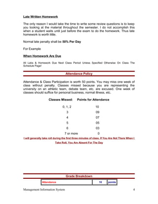 Mis course outline final | DOC