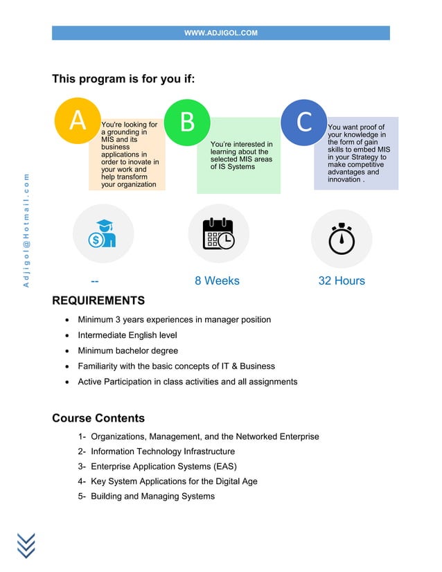 Mis course outlook | PDF