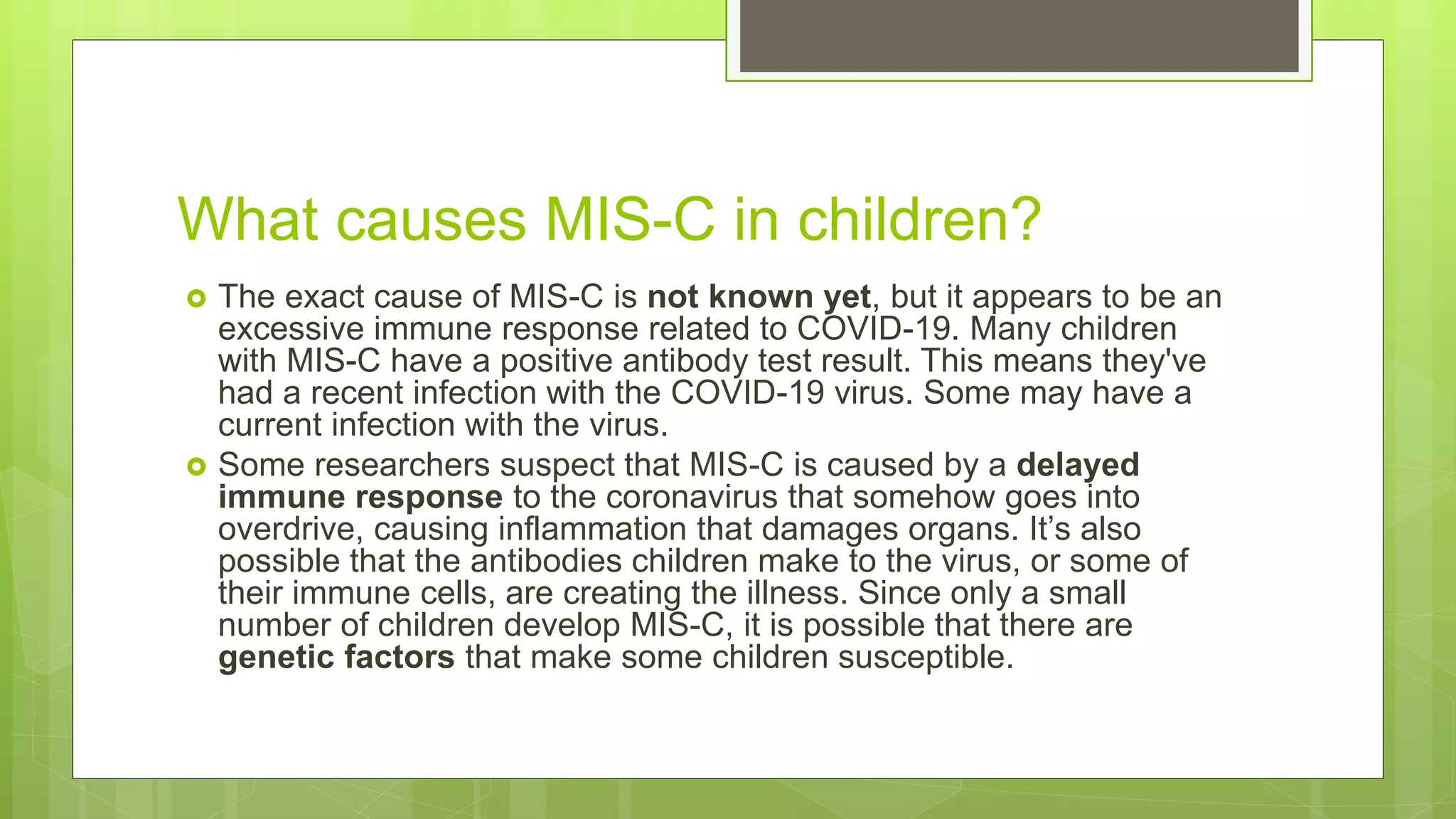 Pediatric MISC | PPT