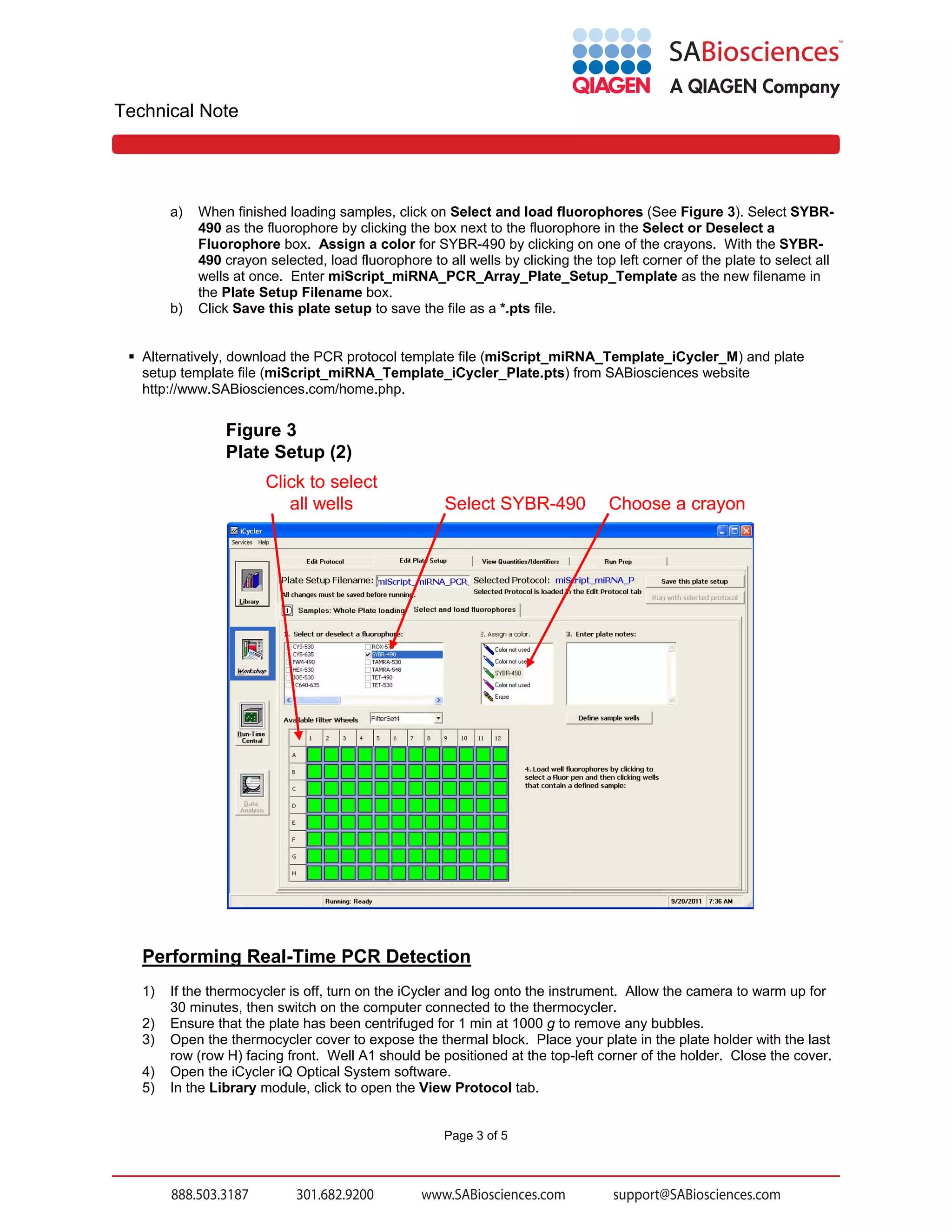 Mi script mirna_icycler_technical_note_setup-e | PDF