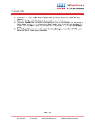 Mi script mirna_icycler_technical_note_setup-e | PDF