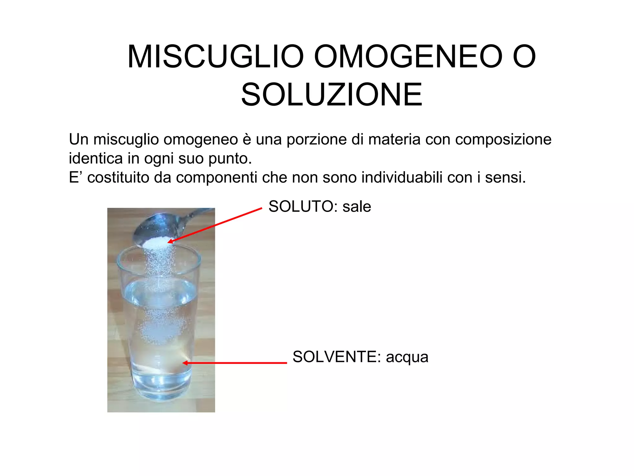 Miscugli e soluzioni | PPT