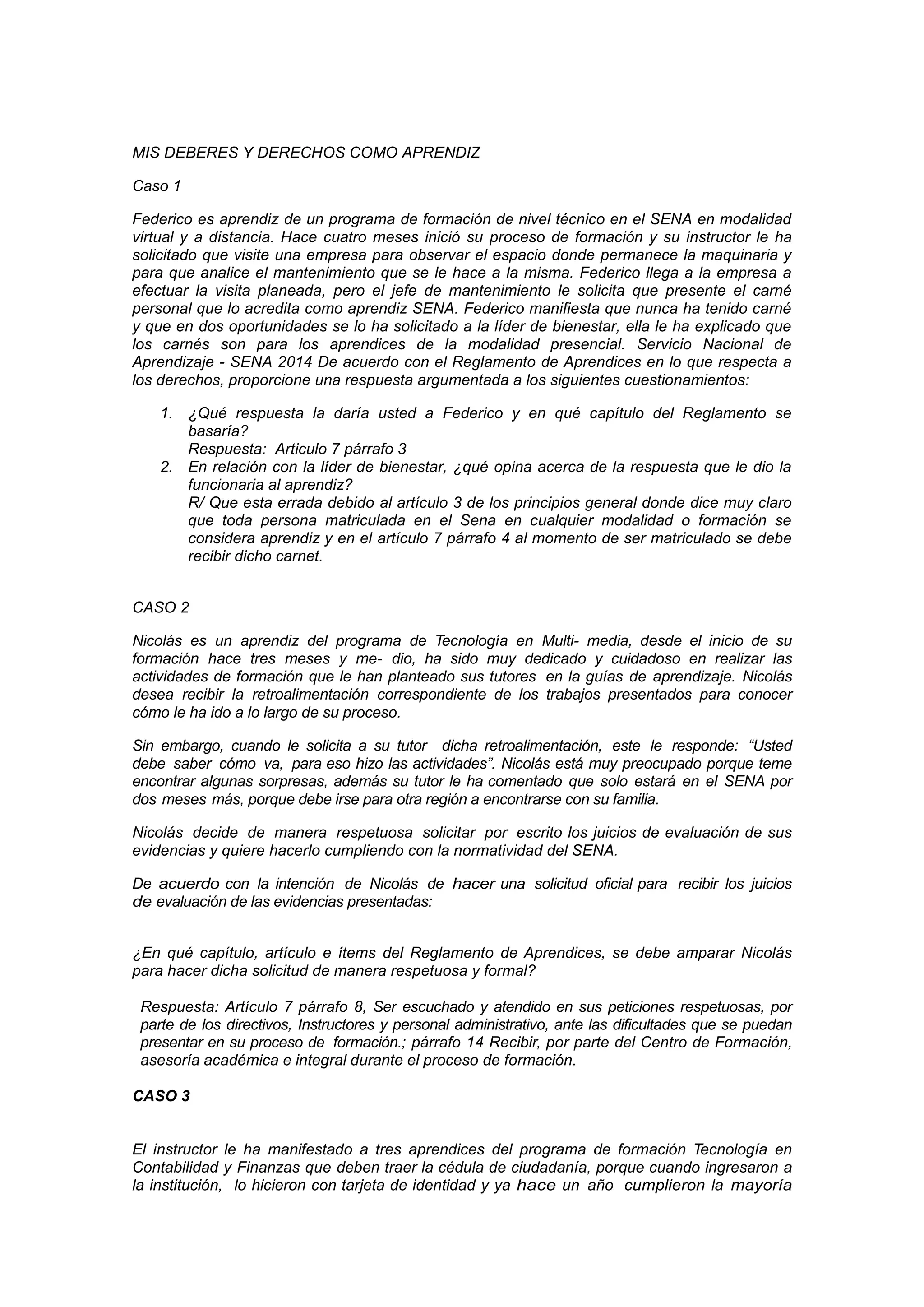 Mis deberes y derechos | PDF