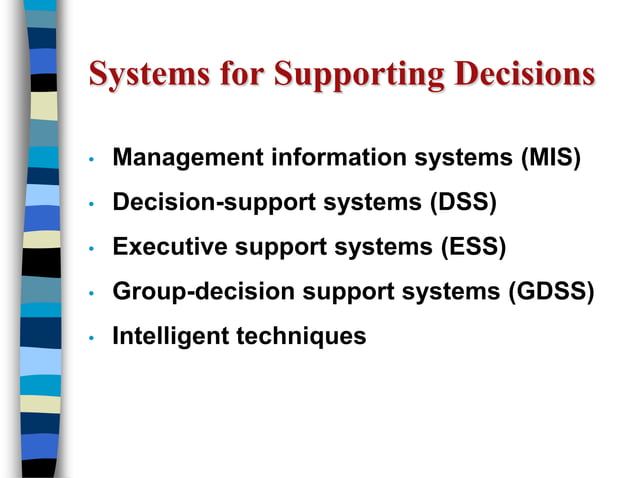 Mis & Decision Making