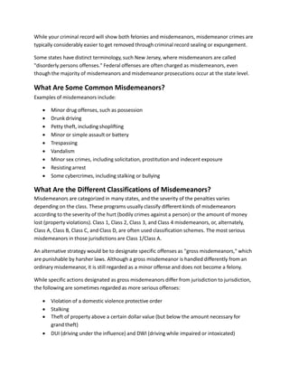 Understanding What is a Misdemeanor with GetLegal | PDF