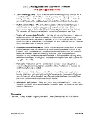 MISD Technology Professional Development Action Plan | PDF