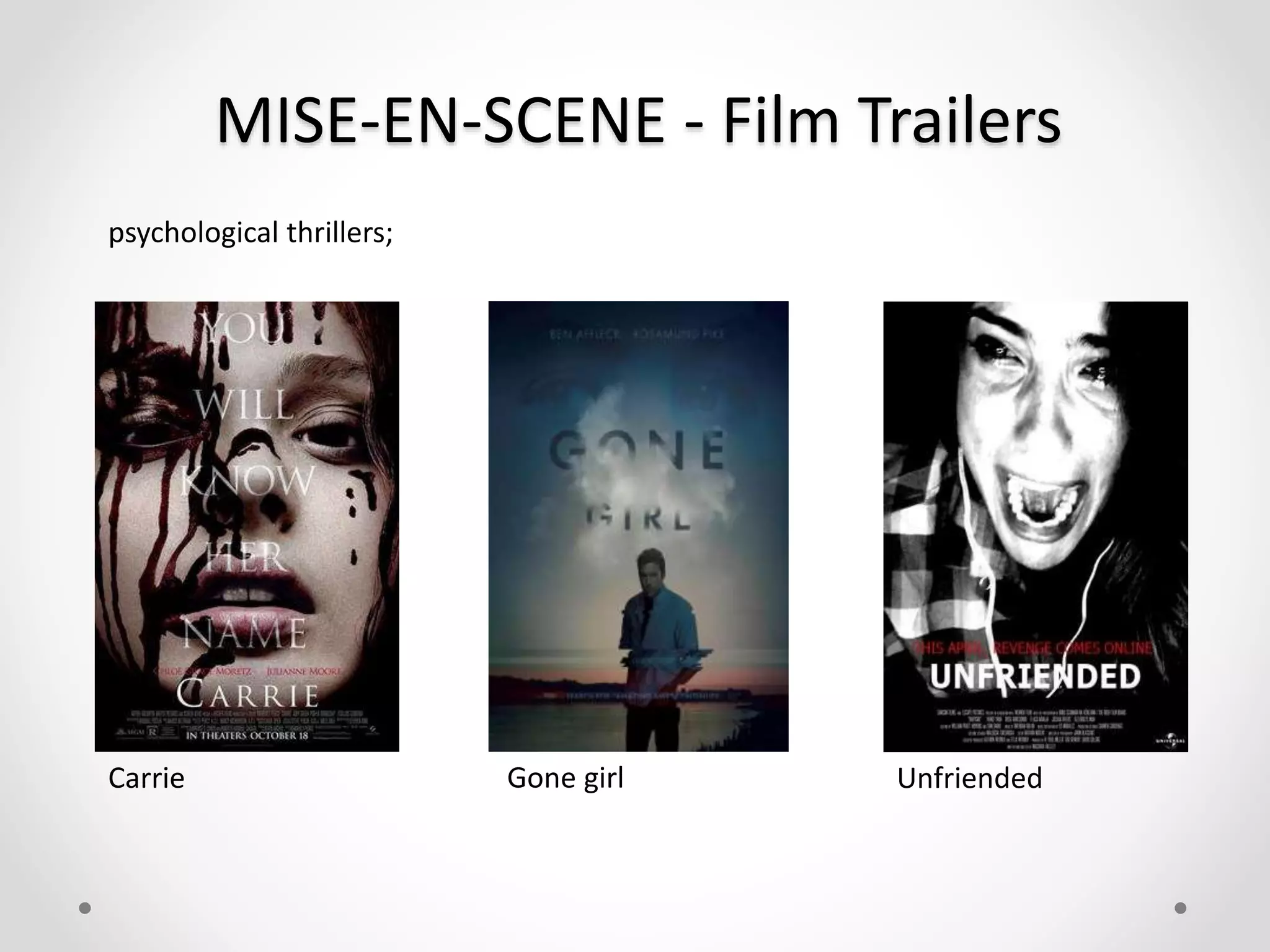 Horror film Mise-en-scene analysis | PPTX