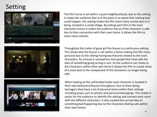 Horror film Mise-en-scene analysis | PPT
